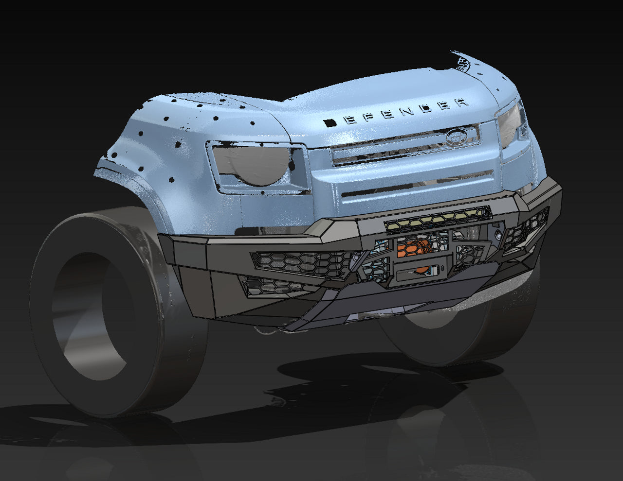 Predator bull bar to suit, Land Rover Defender – precision-offroad-4x4